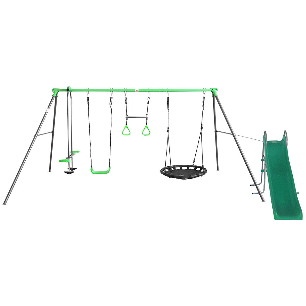 Lifespan Kids Lynx 4 Station Swing Set with Slippery Slide – Sarma Play